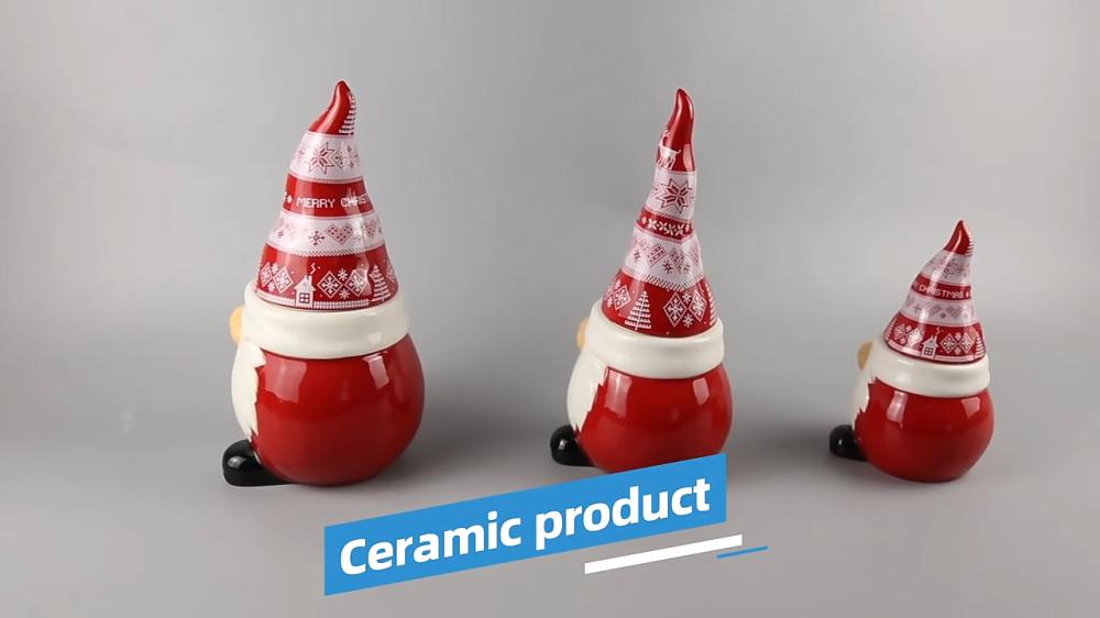 Wholesale Custom Christmas Santa Clause Ceramic Candy Sweet Cookie Jar ...